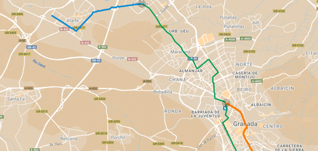 Así será el recorrido del metro de Granada por el Centro | Ideal